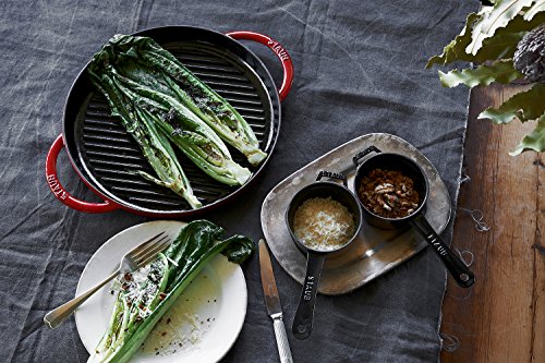 Staub 40509-522 Pure Grill Round, Gray, 10.2 inches (26 cm) Grill Pan, Both Hands, Casting, Enamel, Induction Compatible, Japanese Authentic Product