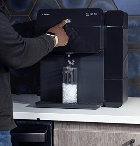 GE Profile Opal Ice Dispenser | Countertop Nugget Ice Maker with Ice Dispenser & 1-Gallon Side Tank | Ice Machine with WiFi Connectivity | Smart Home Kitchen Essentials | Satin Black