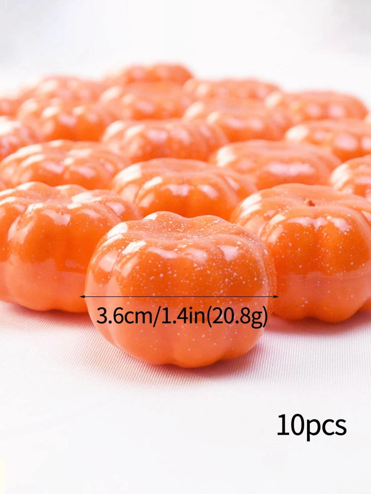 Fake Pumpkins, 10 Pcs Halloween Pumpkin Design Decoration, Foam Plastic Fake Faux Artificial Pumpkins for Halloween Fall Harvest Festival Home Table Decor