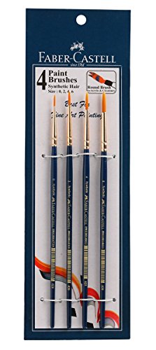 Faber Castell Round Synthetic Hair Paint Brush - Set of 4