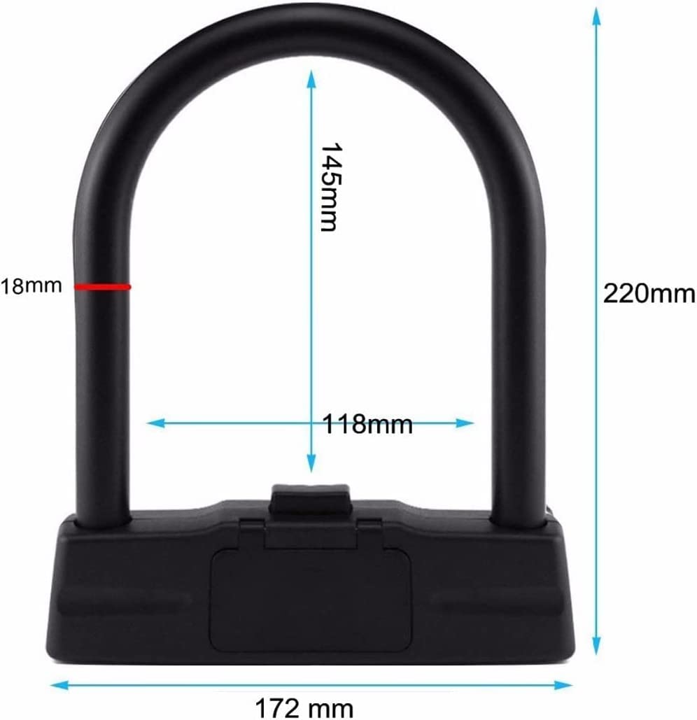 Heavy Duty 5-Digit Bicycle Bike Combination U-Lock Bike Bicycle Motorcycle Cycling Scooter Security Steel Chain Lock