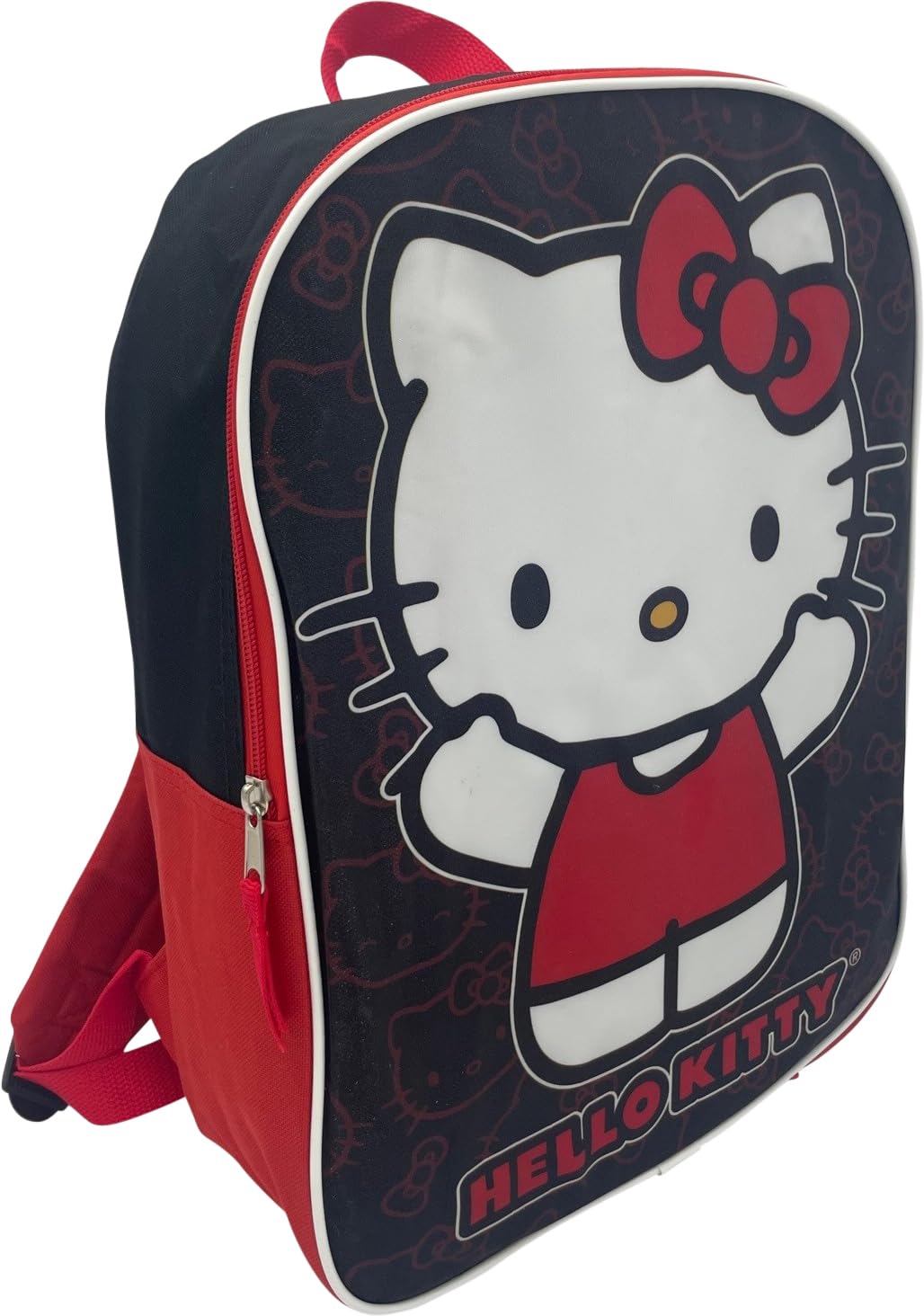 Fast Forward Hello Kitty Girl's 15" School Bag Backpack (Black-Red)