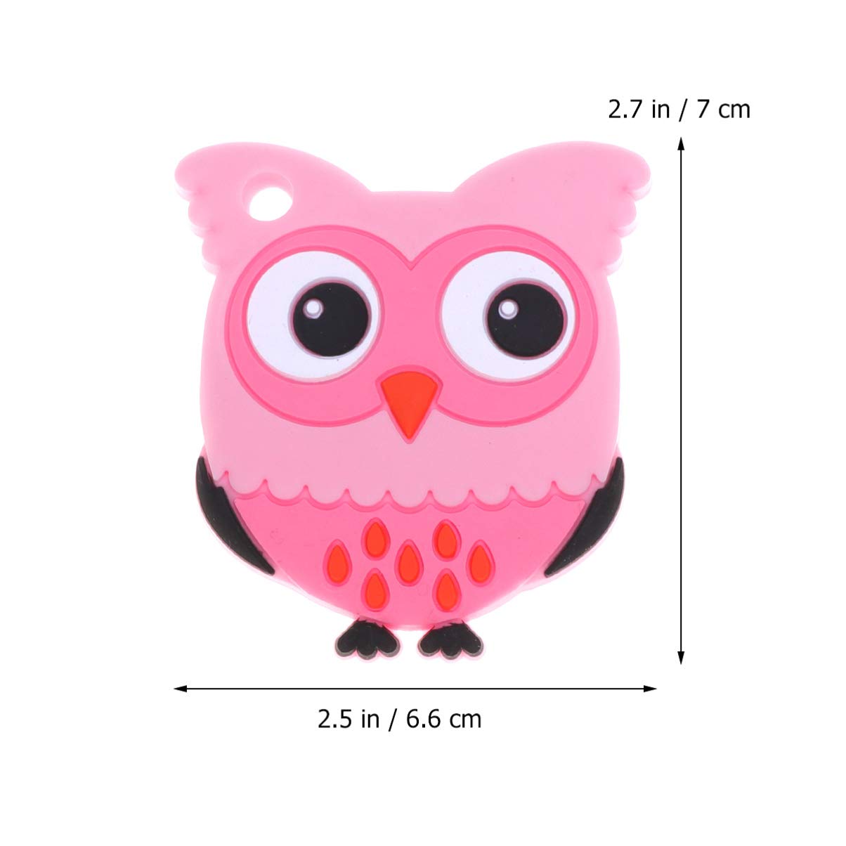 Healifty Baby Silicone Teethers Animal Owl Shape Teething Toy Baby Teether Chewing Toys Educational Playthings for Infant Pink