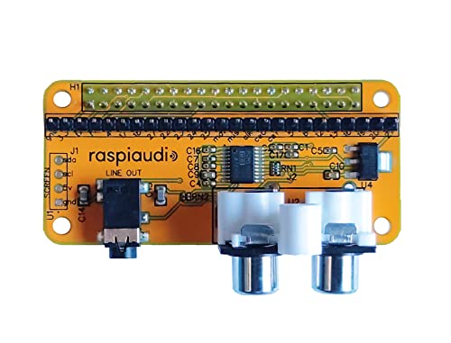 RASPIAUDIO Audio DAC Hat Sound Card (Audio+V2) for Raspberry PI5 All Models Pi4 /Pi Zero / Pi3 / Pi3B / Pi3B+ / Better Quality Than USB