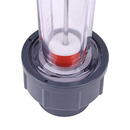 Small Water Flow Meters 300-3000L/H Plastic Tube Water Rotameter LZS-25 Liquid Flow Meter Flowmeter Float Double Female Connector for DN 25 Tube 