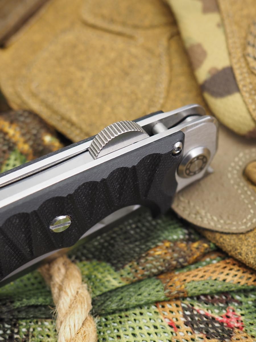 HOKC Avatar-M | 334-189404 | Pocket Knife, EDC Knife by Official Dealer - Designed by Russian Master Aleksander Biryukov - Liner Lock, G10 Handle, Innovative Opening Mechanism, Ball Bearing Pivot, Comfortable Pocket Clip, Long and Durable AUS8 Stainless S