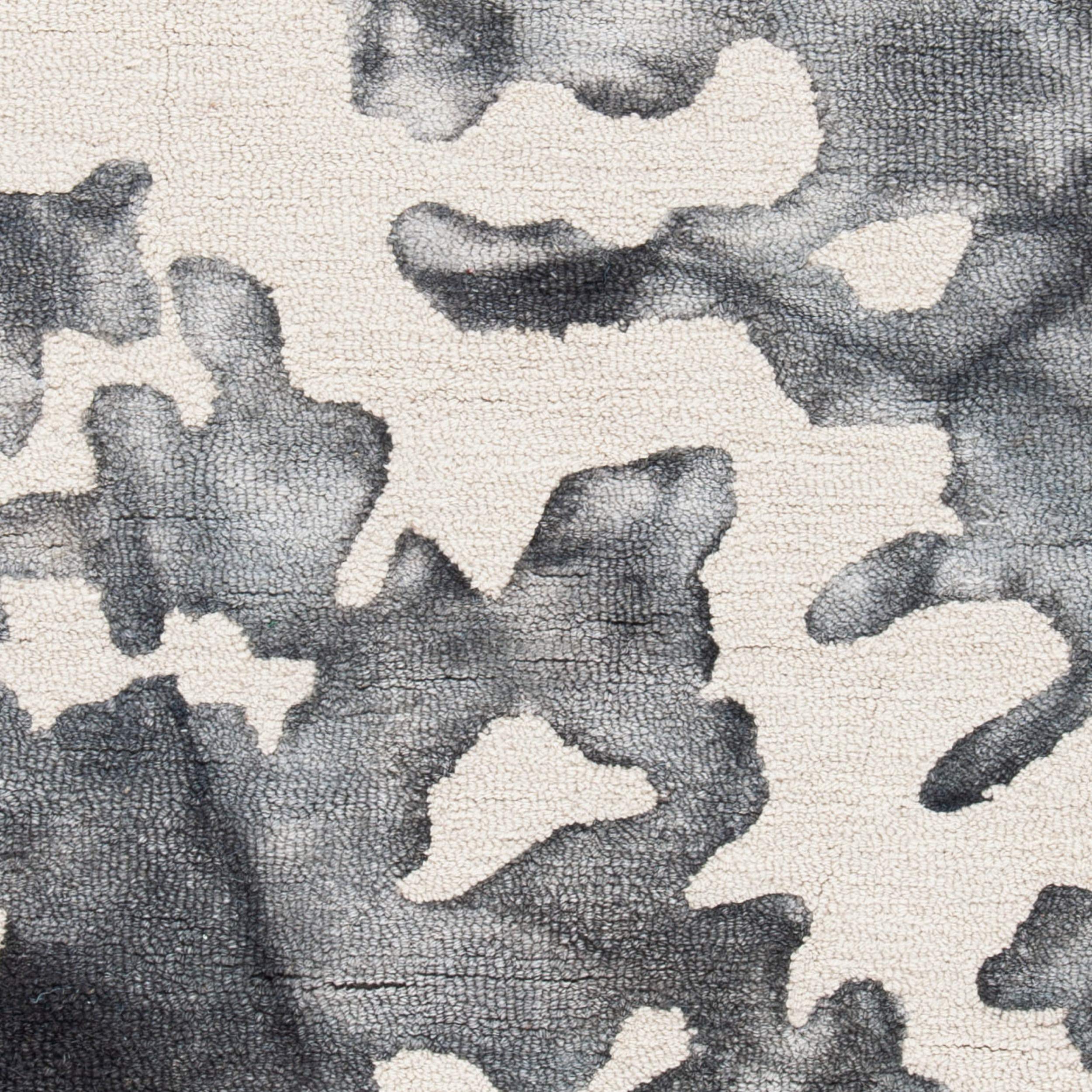 SAFAVIEH Dip Dye Collection 8' x 10' Beige / Charcoal DDY517E Handmade Modern Abstract Premium Wool Area Rug