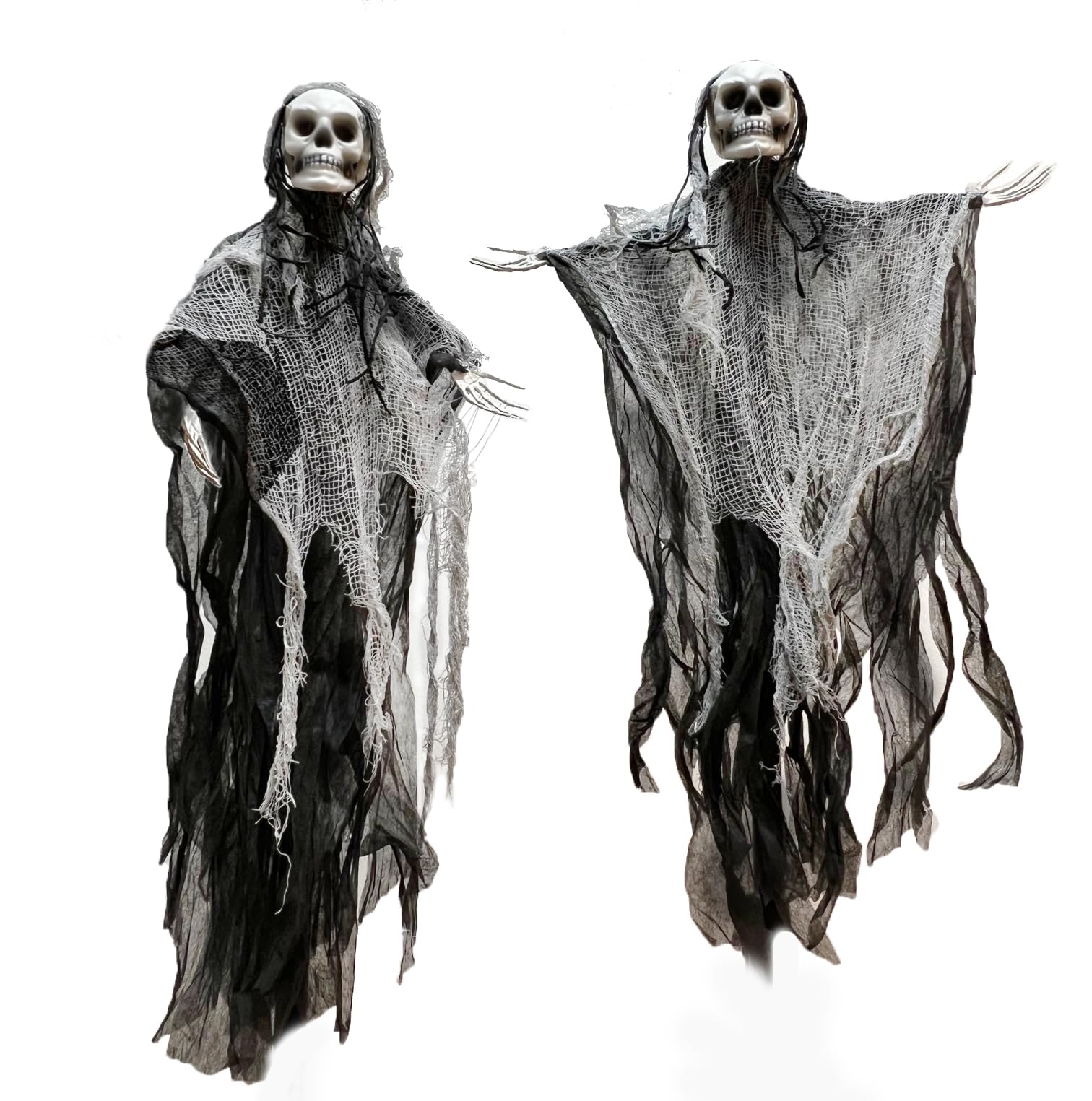 GiftExpress 2 Pack 36" Halloween Hanging Skeleton Grim Reaper, Halloween Skeleton Decorations for Haunted House Prop Indoor/Outdoor