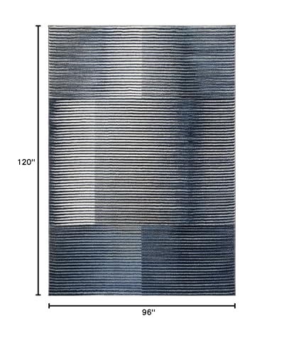 SAFAVIEH Galaxy Collection 8' x 10' Blue / Navy GAL115M Modern Non-Shedding Living Room Bedroom Dining Home Office Area Rug