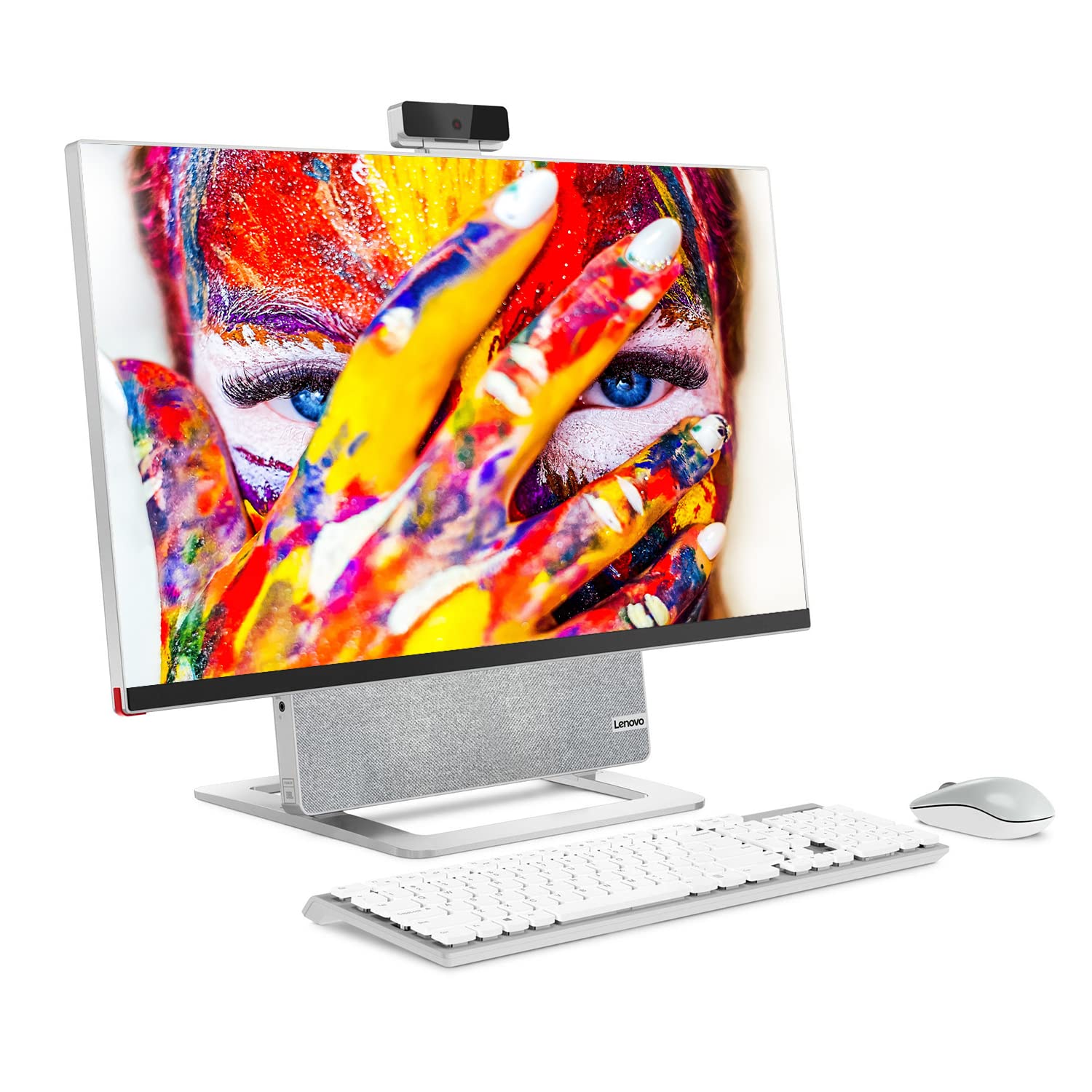 Lenovo Yoga AIO 7 Premium Desktop, 27" 4K Touchscreen, AMD Ryzen 7 5800H, AMD Radeon RX 6600M, 64GB RAM, 2TB SSD, 5M IR Webcam, Wi-Fi 6, Wireless Keyboard&Mouse, Windows 11 Home