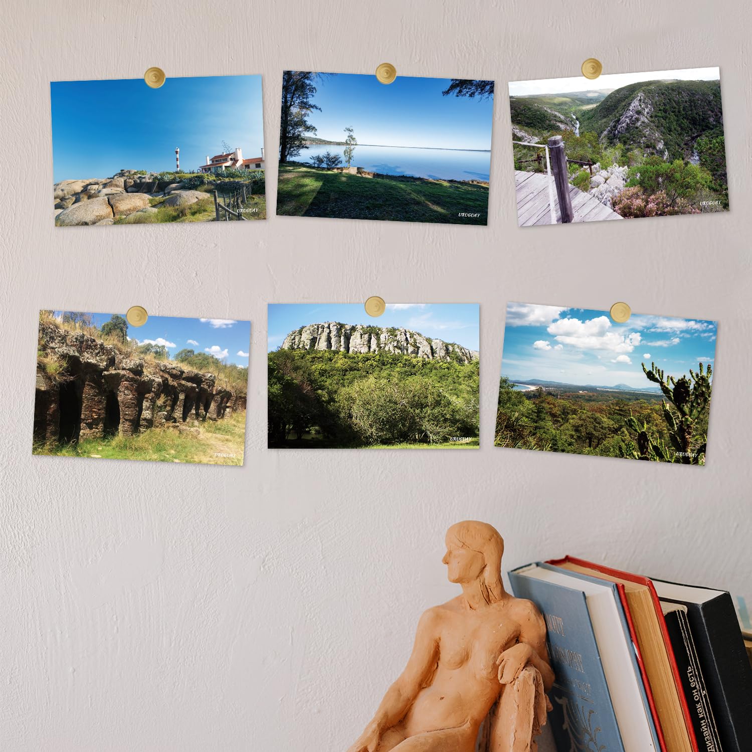 Dear Mapper Uruguay Natural Landscape Postcards Pack 20pc/Set Postcards From Around The World Greeting Cards for Business World Travel Postcard for Mailing Decor Gift