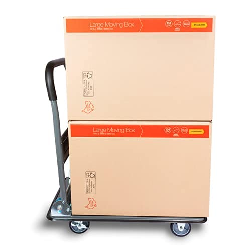TITANT Push Cart Dolly - Foldable Cart with Wheels (330 lbs Weight Capacity) Dolly Cart with 360° Swivel Braked Wheels - Foldable Platform Hand Truck for Easy Storage