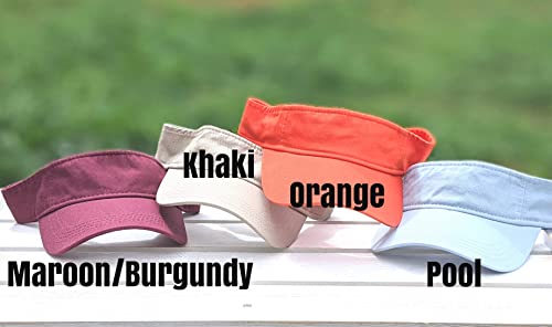 Distinct Headwear Women's Custom Color Personalized Embroidered Pickleball Visor, Embroidered Handmade Adjustable, Cute Gift Present Clothing Hat Heart, Player Wife Team Friend Sister