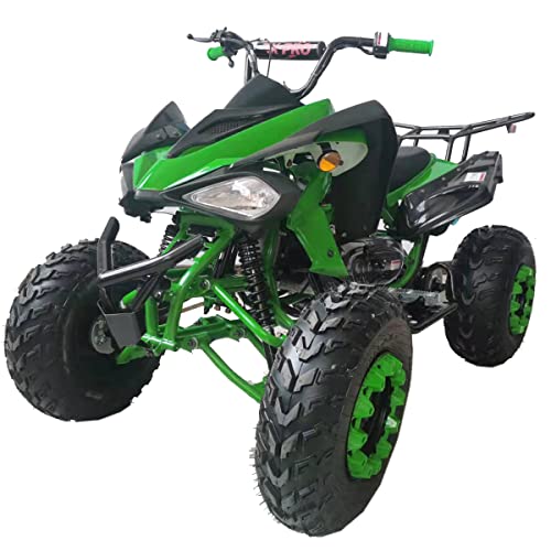 X-PRO 200cc Sports ATV with LED Headlights Automatic Transmission with Reverse, Big 23"/22" Tires! (Green, Factory Package)
