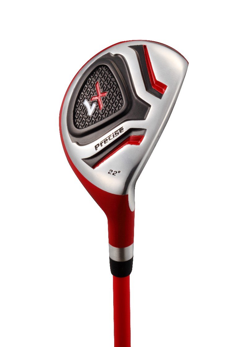 Distinctive Left Handed Junior Golf Club Set for Age 6 to 8 (Height 3'8" to 4'4") Set Includes: Driver (15"), Hybrid Wood (22*), 2 Irons, Putter, Bonus Stand Bag & 2 Headcovers