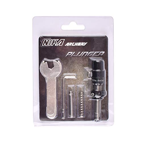 ELONG OUTDOOR Aluminium Archery Cushion Plunger Recurve Bows Screw-in Pressure Button for Right or Left Hand with Installation Tool