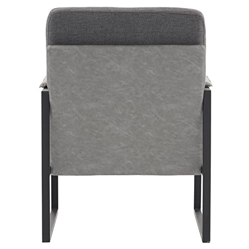 Rukasto Soft Bag Sofa with Dark Gray Armrest Frame: Gray and Black Honeycomb Leather for Ultimate Comfort