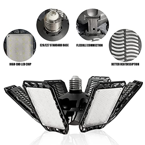 XFZM Detachable Led Garage Light, Versatile Garage Led Ceiling Light for Garage, Basement, Barn,Warehouse Garage Light Fixture (watts, 160)
