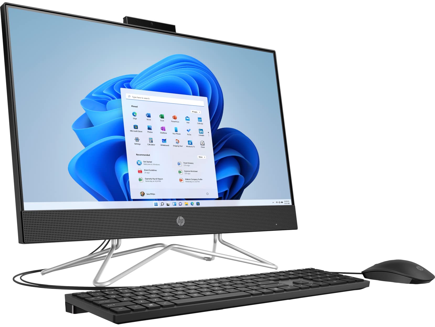 HP All-in-One 24 23.8" 60Hz FHD IPS Desktop PC, 11th Gen (Intel i5-1135G7 4-Core, 8GB RAM, 256GB SSD + 1TB HDD, Intel Iris Xe, AC WiFi, Bluetooth 5.1, HD Webcam, HDMI, Win 11 Home) with Hub