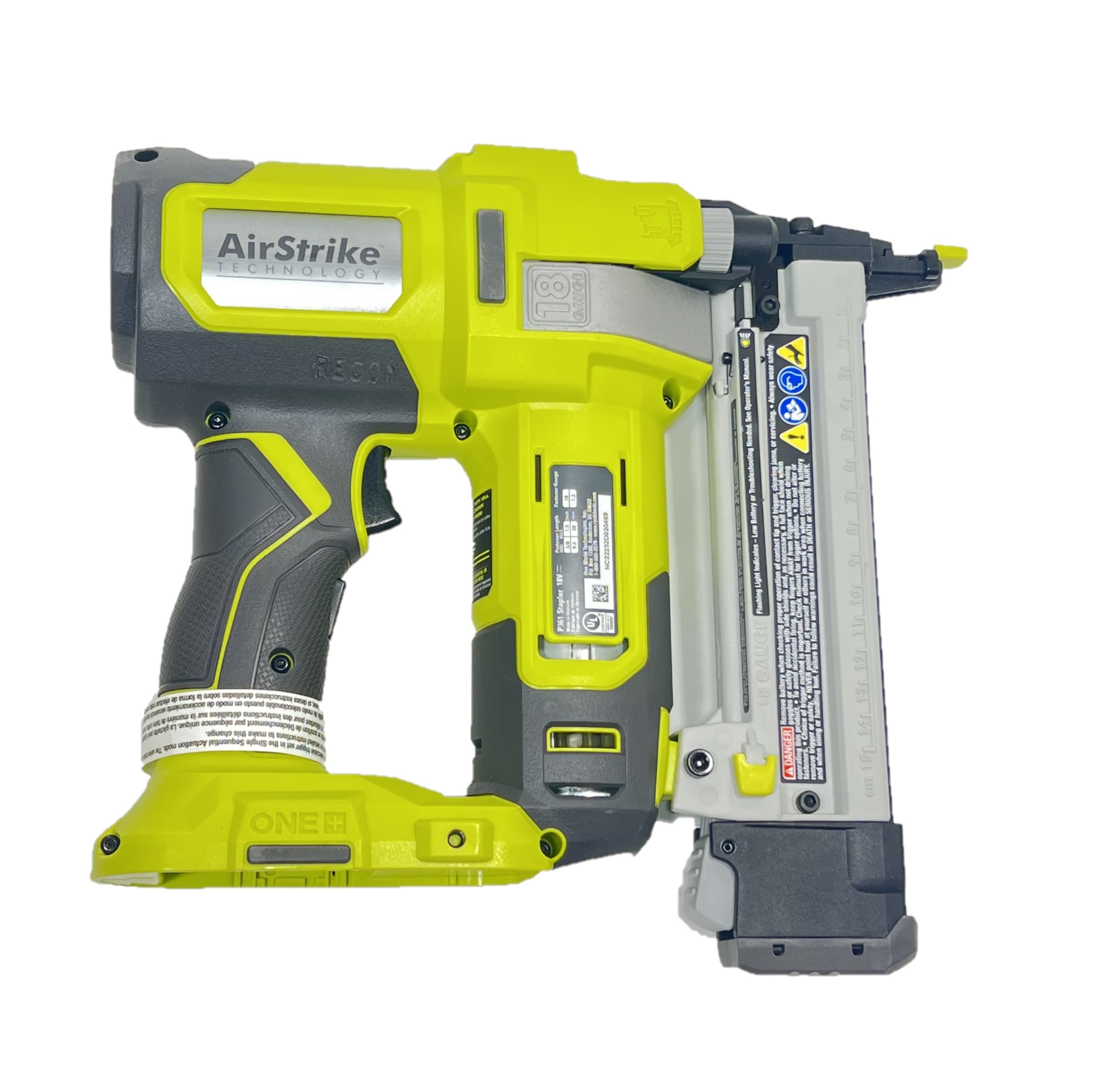RYOBI ONE+ P361 18V 18-Gauge Cordless AirStrike Narrow Crown Stapler Kit with Battery and Charger