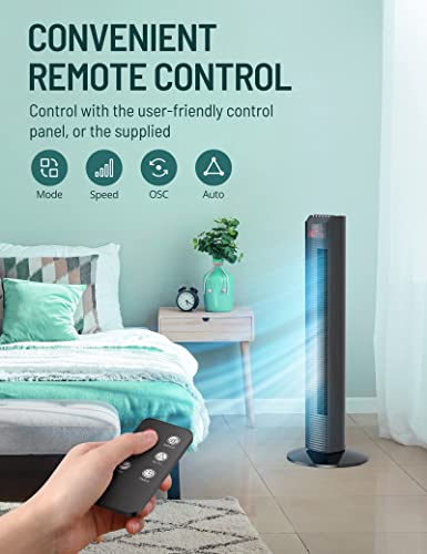 Mirdred Quiet Cooling Fan 3 Modes,Speed Settings, 12H Timer, LED Display with Auto Off,Black Portable Floor Bladeless Fan for Bedroom Living Rooms Office