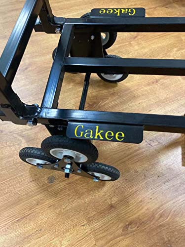 Gakee Stair Climber Cart 460LBS Capacity, Stair Climbing Cart with 6 Wheels Height Adjustable Handle Heavy Duty Foldable Hand Cart for Stairs (460 LBS)