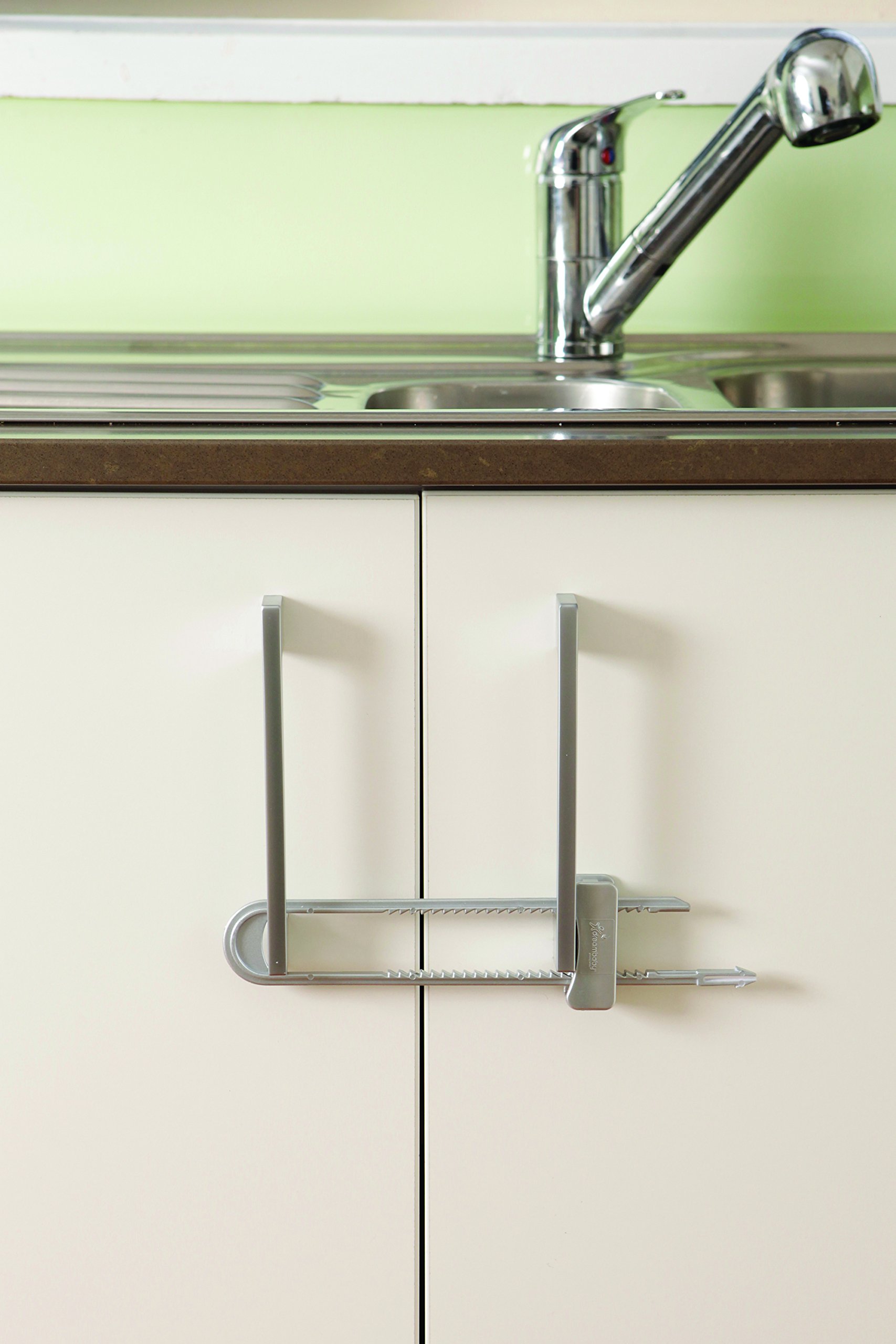 Dreambaby Cabinet Sliding Lock, Silver, 6 Pack