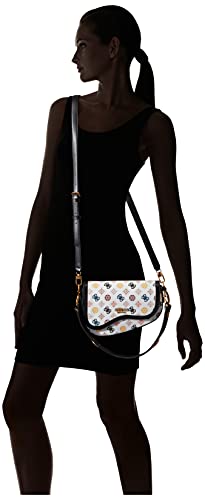 GUESS womens G Dream Flap Shoulder Bag, White Multi, One size US