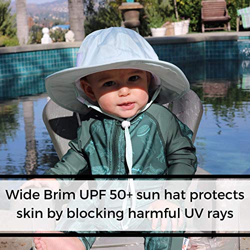 SwimZip Kid's Sun Hat - Wide Brim UPF 50+ Sun Protection Hat UPF 50+ Mint 8-14