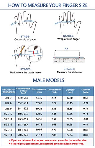 Egnaro Silicone Rings Mens, Breathable Mens Rubber Wedding Bands for Crossfit Workout,8mm Wide - 2.5mm Thick