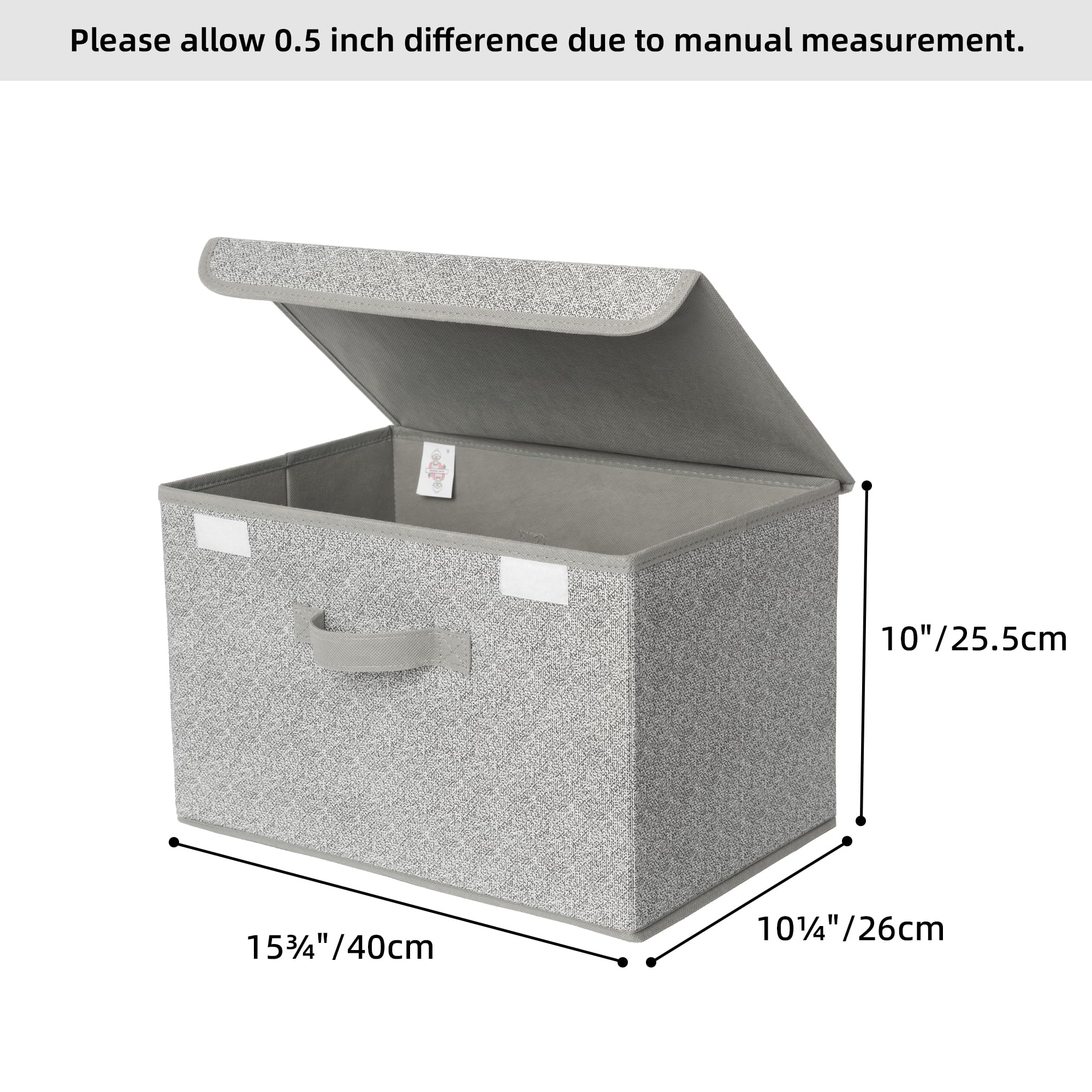 GRANNY SAYS Bundle of 2-Pack Clothing Storage Bins with Lids & 1-Pack Hanging Storage Shelves for Organizing
