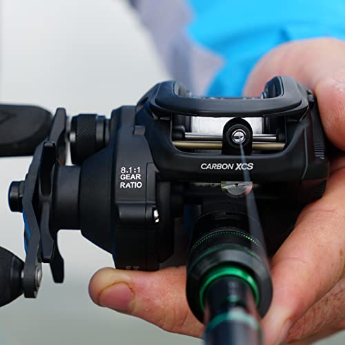 Piscifun Carbon XCS Baitcaster Reel, 5.5 oz Baitcasting Fishing Reel, 8.1:1 Gear Ratio & Dual Brake System Carbon Frame Smooth Casting Reel, Carbon Black Right Handed