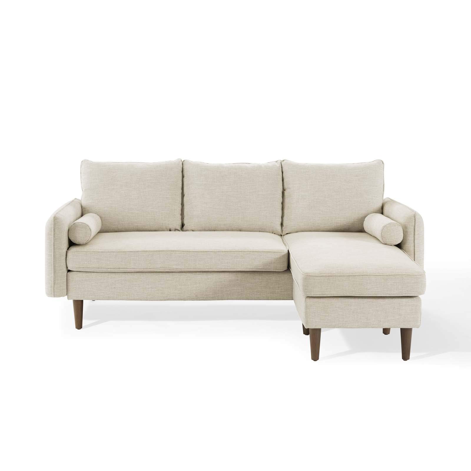 Modway EEI-3867-BEI Revive Upholstered Right or Left Sectional Sofa, Beige