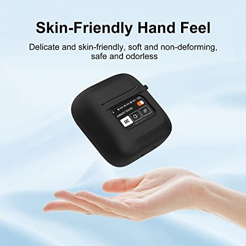 LEFXMOPHY Case for JBL Tour Pro 2 Earbuds 2023, Silicone Cover Protective Skin Sleeve (Black)