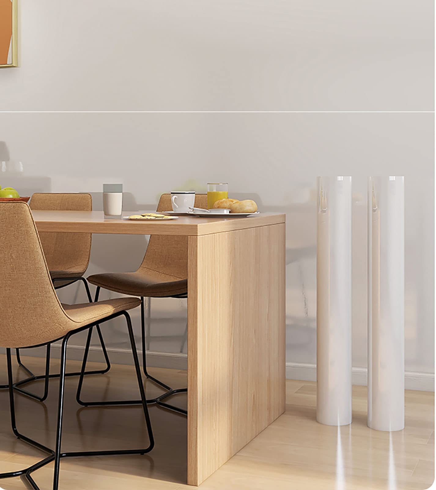 Electrostatic Absorption Wall Protective Film,Removable Clear Wall Protector Oil Proof Waterproof Sticker Furniture Protective Film Sticker, Heat Resistant Anti Scratch Wallpaper (Size : 120x1000cm)