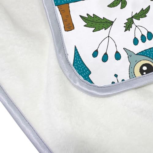 DreamBay Soft Throw Blanket for Couch Sofa Forest Owls and Fir Trees Lightweight Blanket Women Microfiber Blanket for Bed Office Camping Travel 50x60 inches