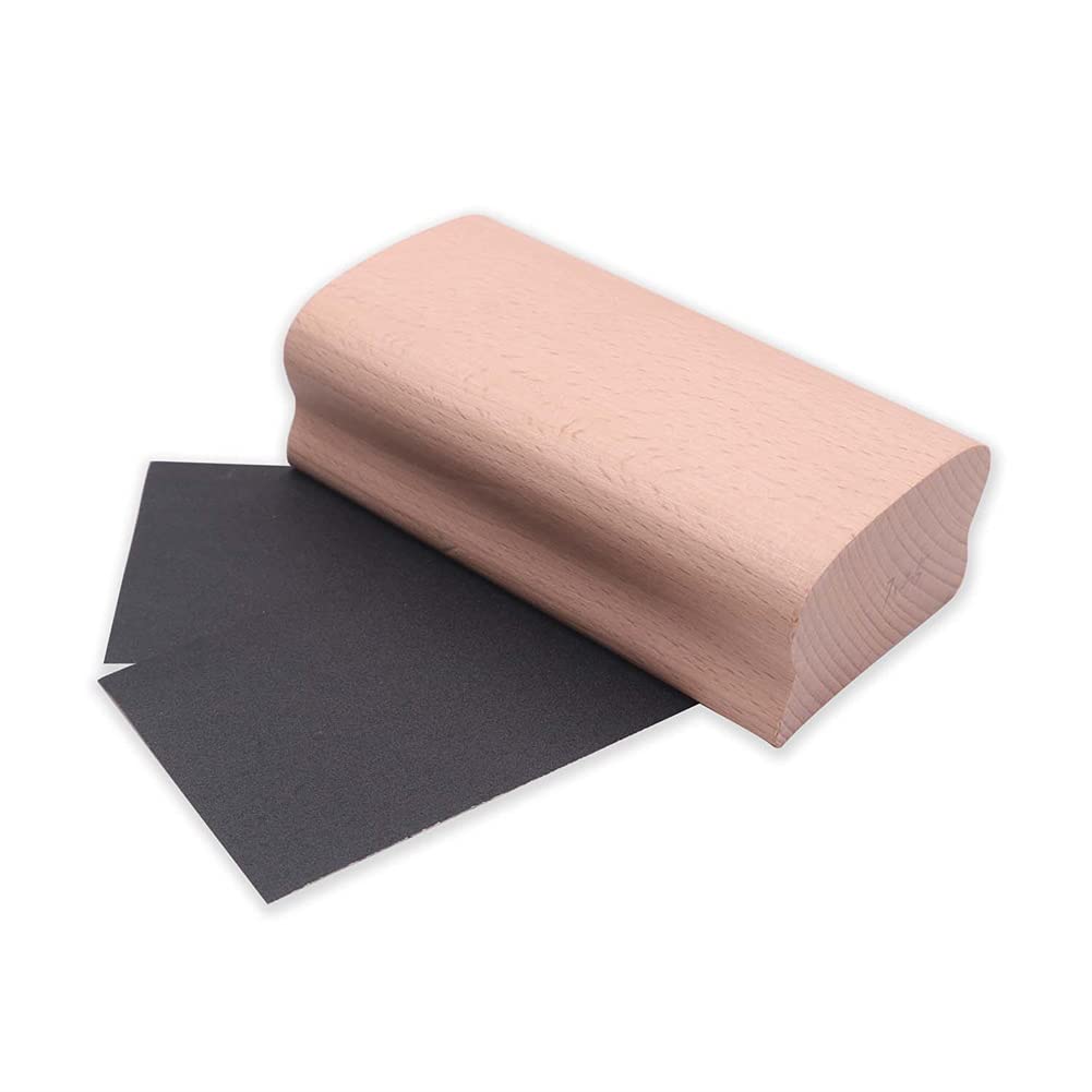 Guitar Radius Sanding Block, Wooden Polished Sanding Block For Guitar Bass Fret Leveling Fingerboard Guitar Luthier Tools 10 Polishing block + Sandpaper