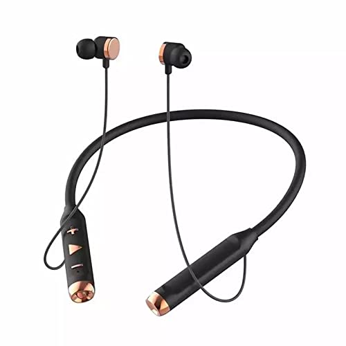 Kimanli Neckband Earbuds, Wireless 5.1 Bluetooth HD Stereo HeadphonesNoise Cancelling Mic Headset Halter Neck Hanging Design Earbuds with Flashlight for Sport Working