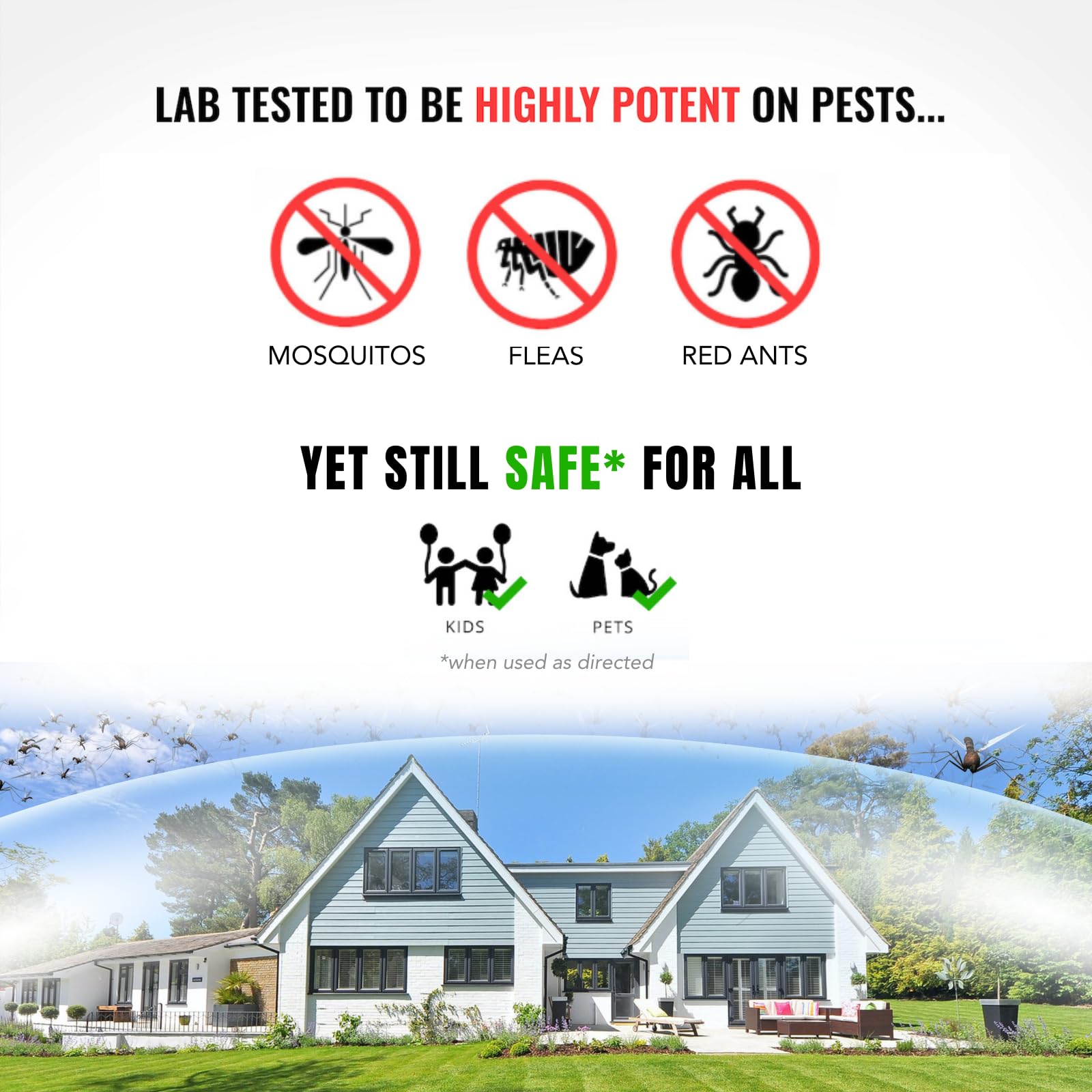 Mosquito Magician 1 Gallon Liquid Concentrate with a 2 Gallon Pump Up Sprayer - User-Friendly - Ideal for Yards, Lawns, Patios - Kills Mosquitoes, Fleas, Fire Ants - Includes 6 Natural Essential Oils