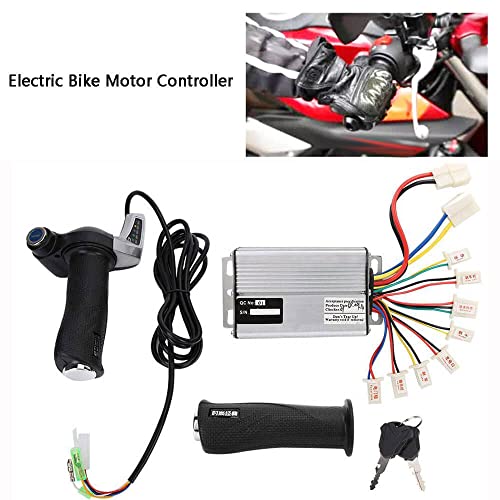 Motor Brushed Controller Electric Bike Motor Controller Bicycle Speed Controller Kit with Locking Throttle Twist Grip and Power Display or Electric Bike(36v 48V 1000W)