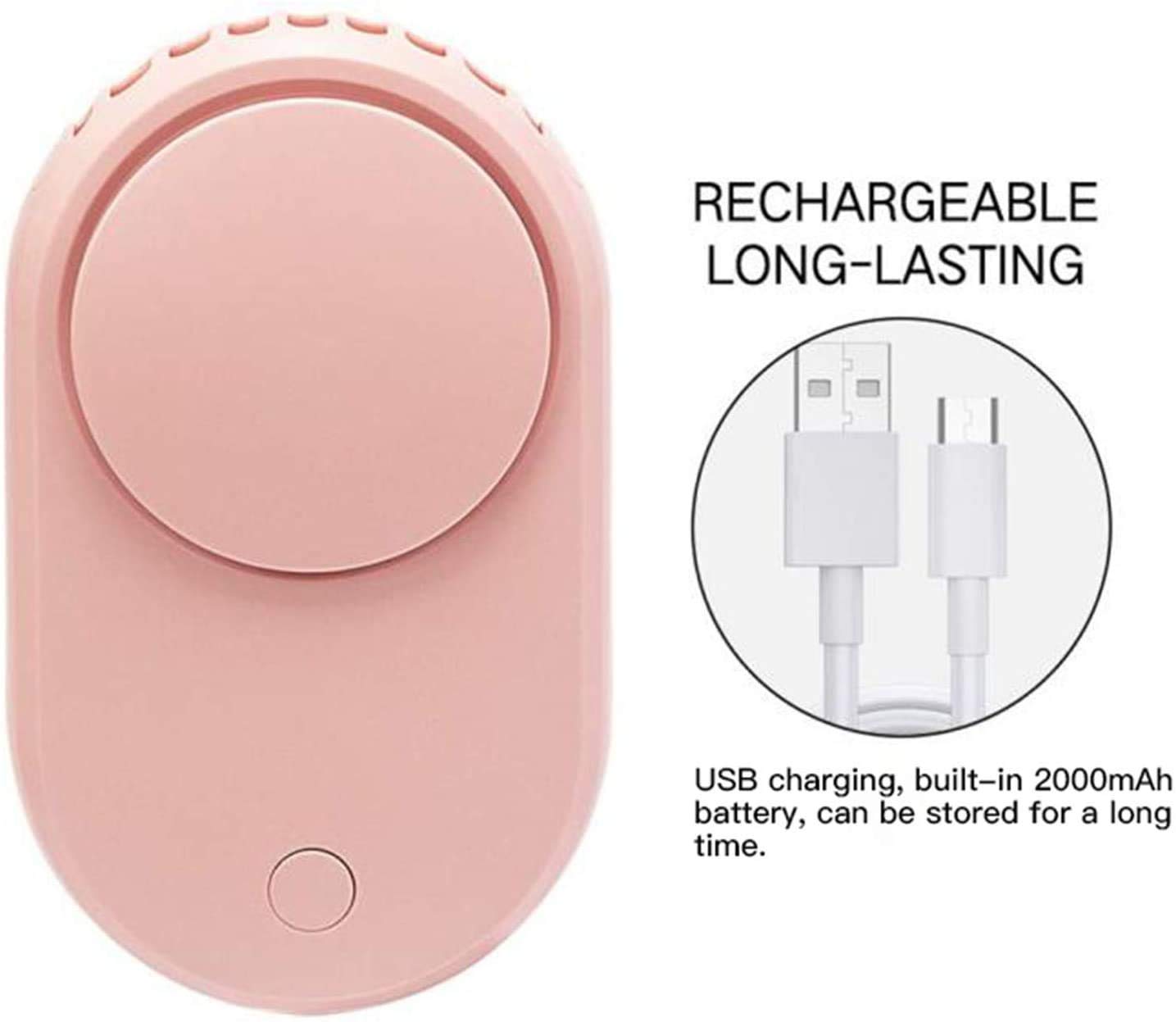 Feugole USB Mini Fan Air Conditioning Blower for Eyelash Extension Rechargeable Electric Fan Portable Small Dryer with 4 Sizes Cartoon Eyes Stickers
