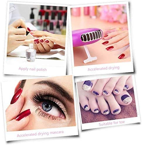 Feugole USB Mini Portable Fans Rechargeable Electric Bladeless Air Conditioning Refrigeration Blower Dryer Fan for Eyelash Extension