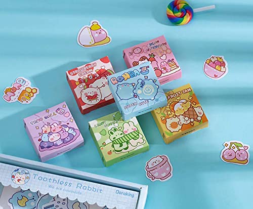 Doraking 300PCS Cute Cartoon Decoration Adhesive Writable Stickers for Scrapbook Planners Junk Journaling (Blue)