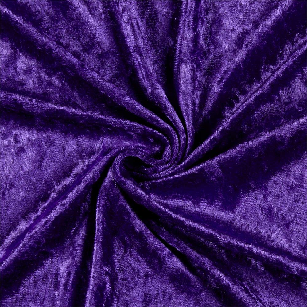 Stretch Panne Velvet Velour Purple, Fabric by the Yard