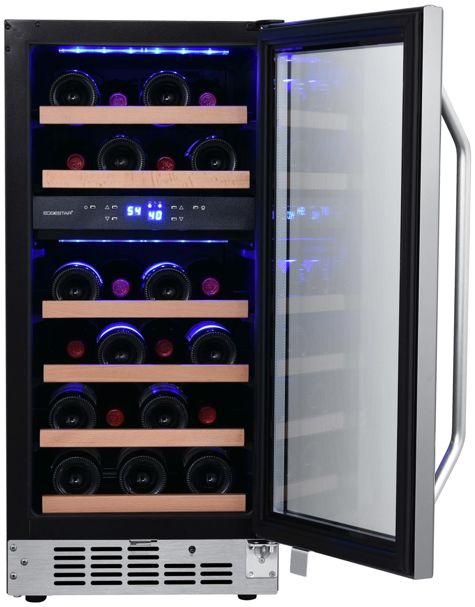 EdgeStar CWR263DZ 15 Inch Wide 23 Bottle Built-In Wine Cooler with Dual Cooling Zones
