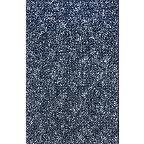 nuLOOM Elspeth Casual Faded Machine Washable Area Rug, 4x6, Navy