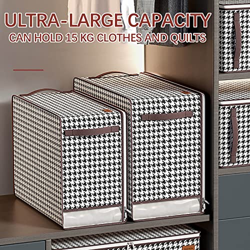 Leutsin Household Visual Clothes Storage Bag, Wardrobe Sorting Storage Box, Winter Quilt Storage Box, Toy Storage Box for Kids, 3 Sizes Practical Storage Box (Super size)