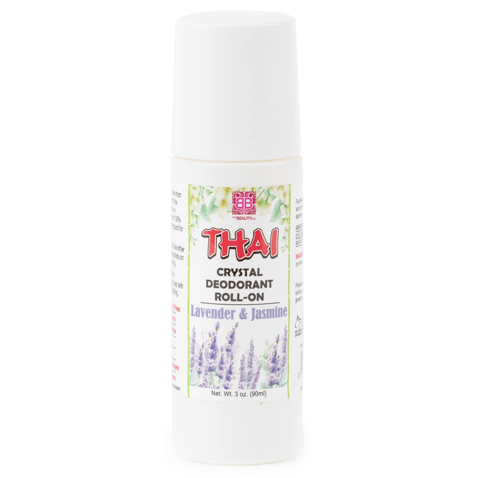 Thai Crystal Deodorant Stone Stick – Potassium Alum All Natural Deodorant for Women & Men – 2.125 Oz. Stick without Animal Testing or Chemicals by The Beauty Box