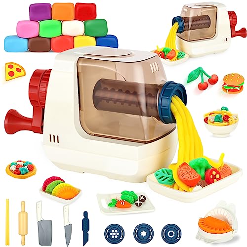Play Dough Toys, 37PCS Color Dough Kitchen Toys Playset, Fun DIY Dough KitchenTools Pretend Play Set for 3 4 5 6 Years Old Boys Girls Kids Toddlers Christmas Birthday Gift