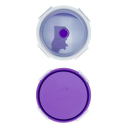 Lunbengo 1200ml Large Camping Bowl with Foldable Spoon, Collapsible Bowl With Lid, Silicone Bento Box, For Travel Camping Meal Prep & Food Storage, Microwave Dishwasher Safe, Purple